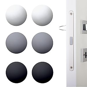 Door Knob Wall Protector 6pcs, Door Stopper Wall Protector with Strong Self Adhesive, Soft Silencer Door Bumpers for Home and Office