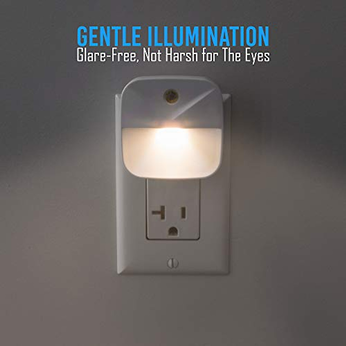 Aultra Night Light LED Night Lights Plug Into Wall - Super Smart Dusk to Dawn Sensor Activated, Automated On & Off, Used for Kitchen, Bathroom, Home Improvement, Bedroom – 4 Pack