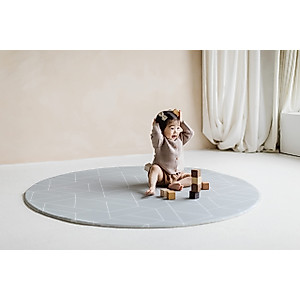 Ofie Round Mat, Baby Play mat (Zen line+Triangle, Round)