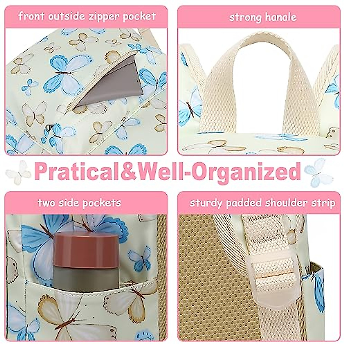 Bluboon School Backpack Set Girls Womens Laptop Bookbag Casual Daypack Fits 15 inch Laptop with Lunch Tote Bag and Pencil Bag（Purple-3 set