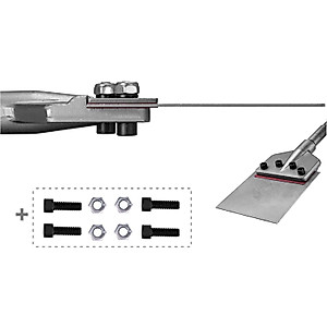 Firecore SDS Max Floor Scraper, 6-in Wide Tile Removal Bit with Long Handle and Heavy Duty Blade