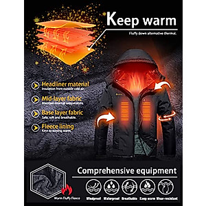 GEMYSE Men's Mountain Waterproof Ski Snow Jacket Winter Windproof Rain Jacket (Black,Small)