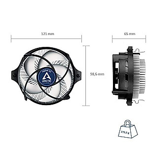 ARCTIC Alpine 23 - Compact AMD CPU Cooler for AM5 and AM4, Thermal Compound MX-2 pre-Applied, Computer, PC - Black