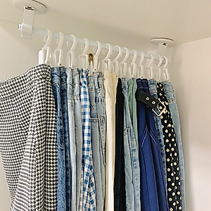 ulafbwur Burr-Free Hat Clip Hat Clip for Clothing 2pcs Hat Clip Windproof Anti-Slip Clothing Drying Hanger Hooks Rotating Clothespin for Hats Towels Socks White