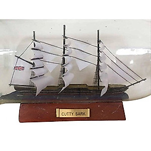 Hampton Nautical Cutty Sark Model Ship in a Glass Bottle, 11"