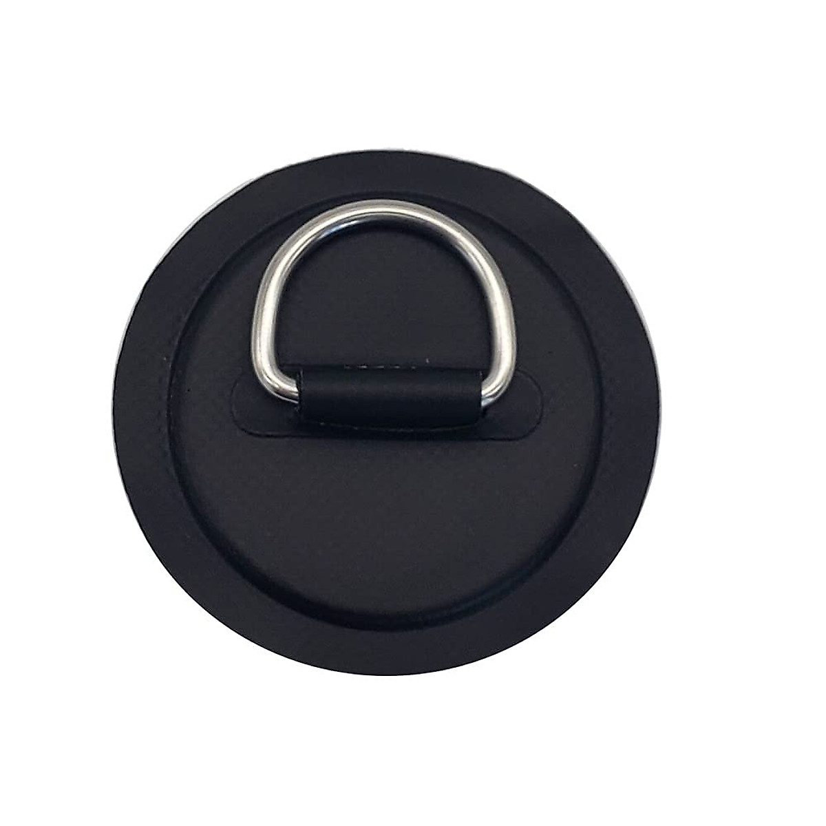 4 Pieces Black Pad/Patch D Rings for PVC Inflatable Boat Canoe Raft Stainless Steel D-Ring Dinghy Kayak Surfboard Paddle Board (Black)