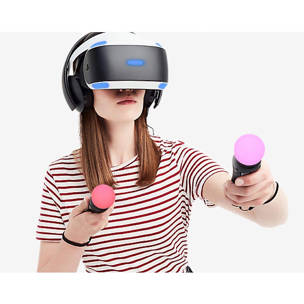Newest Playstation VR Iron Man, Compatible with PS4 & PS5: VR Headset, Camera, Move Motion Controllers, Iron Man + Marxsol PS4 Controller Fast Charging Dock Bundle