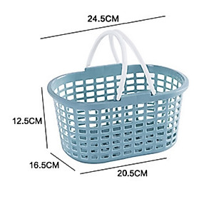 Portable Shower Basket, Box With Handle Plastic Organizer,Bathroom Torage Boxes, College Dorm Room Supplies, Kitchen, Camp, Gym (Pink)