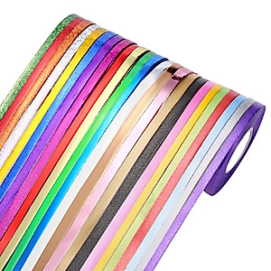 Naler 24 Rolls Curling Ribbon Balloon String Roll Gift Wrapping Ribbons for Party Art Crafts Florist Bows Gift Wrapping Wedding Decoration, 21.8 Yards Per Roll, Assorted Colors