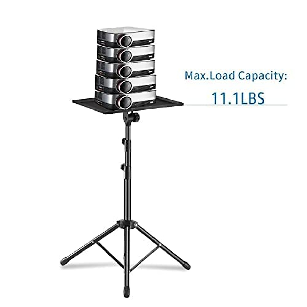 Projector Stand,Laptop Tripod Stand Adjustable Height 17.7 to 47.2 Inch with Gooseneck Phone Holder, Portable Projector Stand Tripod for Outdoor Movies-Detachable Computer DJ Racks Holder Mount