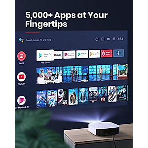 Anker Nebula Solar FHD 1080p Projector, 2x3W Speaker, Android TV, Built-in Stand, Autofocus, Keystone Correction, Digital Zoom, Screen Mirroring for Phones (Renewed)