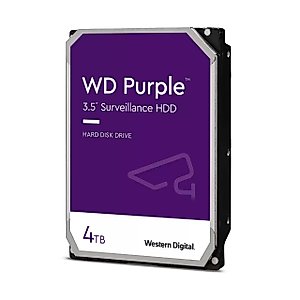 Western Digital 4TB WD Purple Surveillance Internal Hard Drive HDD - SATA 6 Gb/s, 256 MB Cache, 3.5" - WD42PURZ