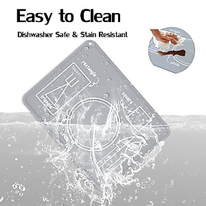 Silicone Baby Placemats, Montessori Placemats for Kids Baby Toddlers Non-Slip Portable Table Setting Mats, 2Pack, MistyRed&LightGrey