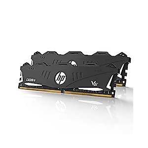 HP V6 RAM 16GB Kit (8GBx2) DDR4 3600MHz CL16 1.35V Desktop Computer Gaming Memory, Black - 7TE46AA#ABC