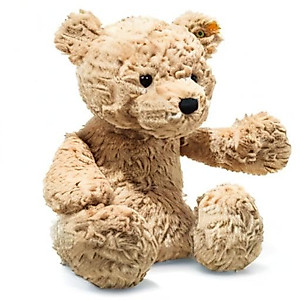 Steiff Jimmy Teddy Bear, Premium Teddy Bear Stuffed Animal, Teddy Bear Toys, Stuffed Teddy Bear, Teddy Bear Plush, Plushy Toy for Girls Boys and Kids, Soft Cuddly Friends (Light Brown, 16")