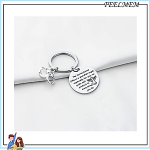 FEELMEM Correctional Officer Prayer Jewelry A Correctional Officer's Guardian Angel Protect in Everything You Do Keychain Gift for Jailer Prison Guard (The Correctional)