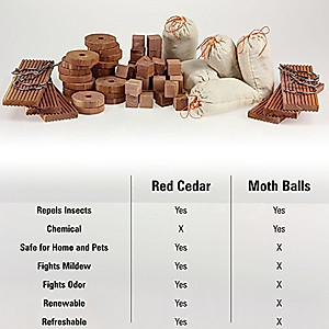 Household Essentials 14376-1 CedarFresh Red Cedar Wood Flower Rings for Hangers - Set of 20