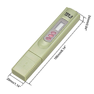 uxcell TDS-3 PPM Conductivity Meter Digital Tester for Ro Water Aquarium Pool Green