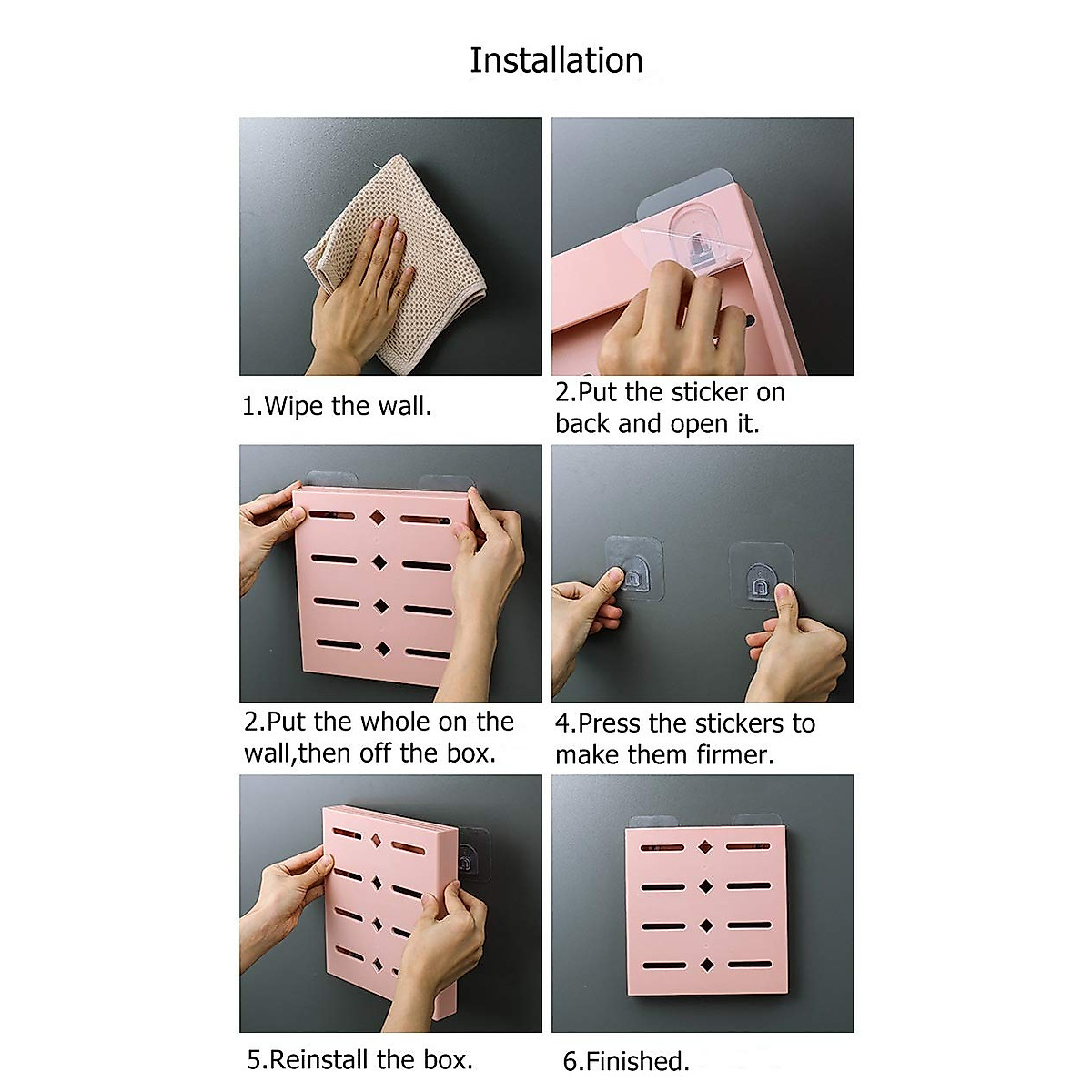 QIANSHENG Plastic Kitchen Knife Block Wall Mounted Knife Holder Storage Rack Drain Shelf 3 Slots Knife Rest Knife Organizer