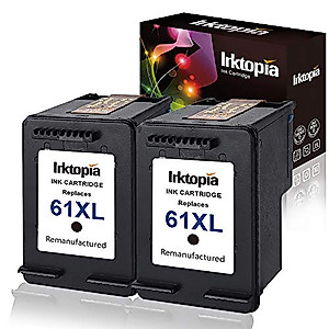 Inktopia Remanufactured Ink Cartridge Replacement for HP 61 XL 61XL (2 Black) CH563WN High Yield for HP Envy 4500 5530 5534 5535 OfficeJet 4635 4630 2620 Deskjet 2540 1056 1510 1000 Printer