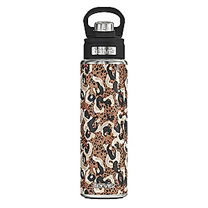 Tervis Triple Walled Spotted Jaguar Insulated Tumbler Cup Keeps Drinks Cold & Hot, 24oz Wide Mouth Bottle, Stainless Steel