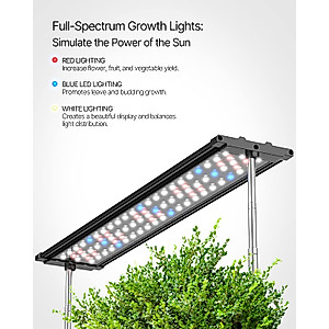 iDOO 20 Pods Indoor Herb Garden Hyrdroponics Growing System with LED Grow Light and 4 Removable Water Tank, Free Timing Setting, 27" Adjustable Height