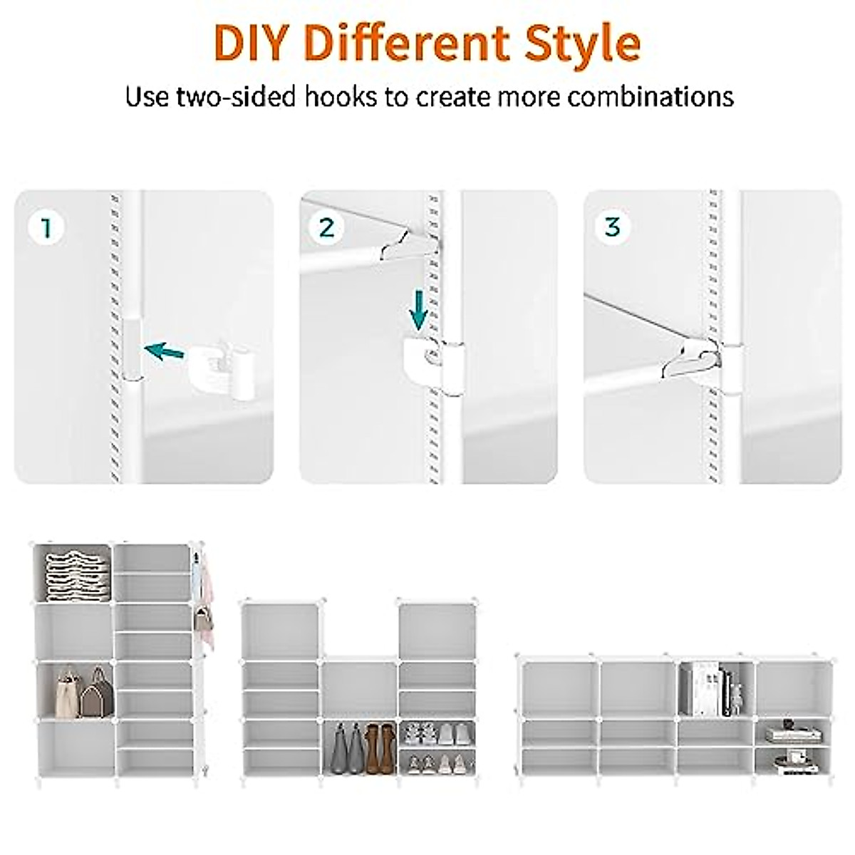 AWTATOS Shoe Rack, 8 Tier Shoe Storage Cabinet with Door, 32 Pair Shoe Organizer Shelves for Closet Hallway Bedroom Entryway, White