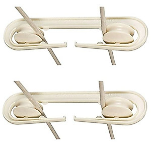 Dependable Industries 2 Pack High Grade Plastic Clothesline Spreader Weatherproof Rustproof Keeps Rope Taut and Untangled White