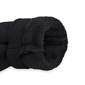 Tomily Womens Touch Screen Phone Fleece Windproof Gloves Winter Warm Wear (Black)