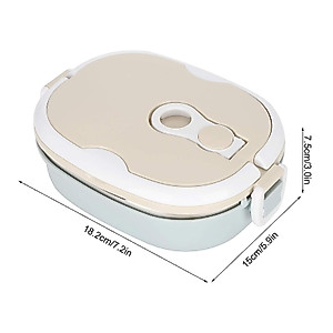 900ml Lunch Box, 304 Stainless Steel Adult Lunch Containers Portable Leakproof Eco-Friendly Hot and Cold Food Stackable Bento Box Food Storage for Office Outdoor Travel（1 Layer）