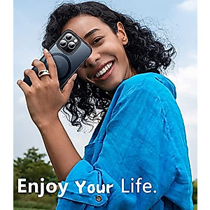 Temdan Magnetic Case for iPhone 14 Pro Max Case, [Compatible with MagSafe] [2Pcs Tempered Glass Camera Protector & Screen Protector] Slim Translucent Matte Shockproof Case for iPhone 14 ProMax Case