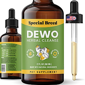 Cats and Dogs Natural Broad Spectrum Treatment Against Parasites and Toxins, Homeopathic Support and Breeds, Made in The USA, 2oz