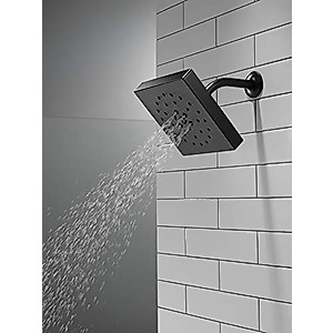 DELTA FAUCET 52484-BL Delta H2Okinetic 4-Setting UltraSoak Shower Head, Matte Black