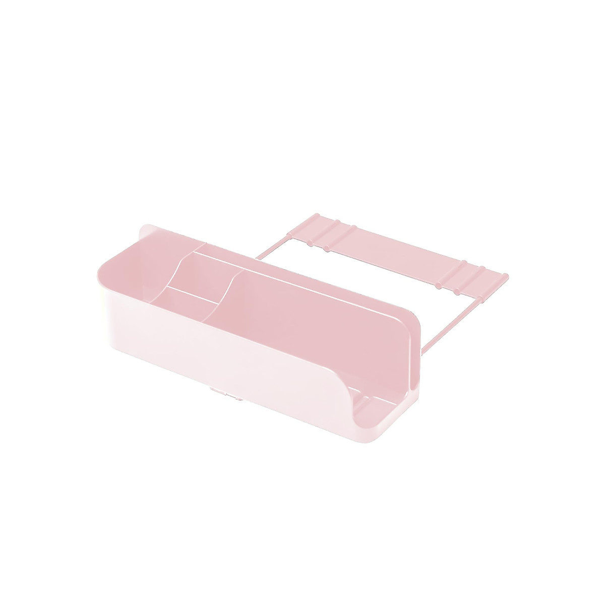 Squirrel-Bedside Perch for College Dorm Room Lofted Bed, Floating Organizer with USB-C & A Charging Ports, Small Spaces, Bed Side Caddy & Nightstand, Device & Bottle Holder, Dorm Essential, Pink