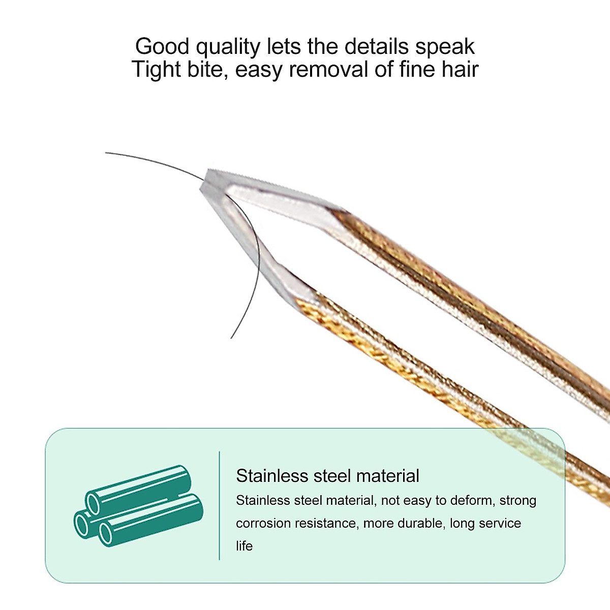shlutesoy Eyelash Tweezer High Elasticity Rust-Proof Mini Colorful Professional Tweezer Eyebrow Face Clip for Salon Golden