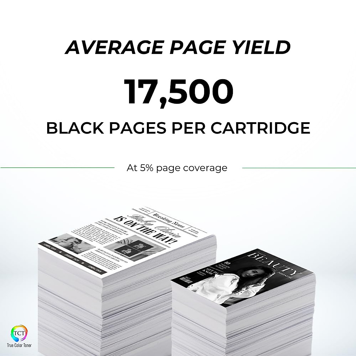 TCT 14X Toner Cartridge 2 Pack - Premium Compatible Replacement for HP 14X CF214X Black High Yield Works with HP Laserjet Enterprise 700 M712DN M712N M712XH M725Z+ MFP M725DN Printers (17,500 Pages)