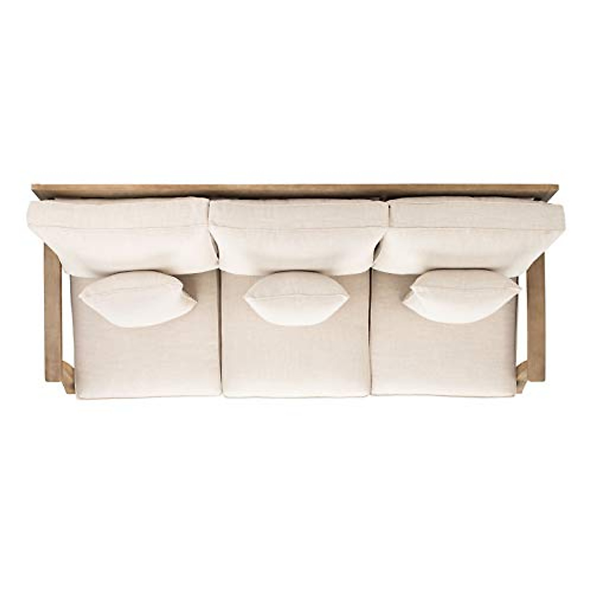 SAFAVIEH Couture Patio Martinique Natural and White Wood Outdoor Sofa, Natural/White