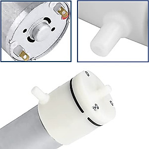 YOGULGUL Mini Air Pump 12V DC, Micro Water Pump Motor with 2 Hose Clamps, Vacuum Pumping Booster for Treatment Instrument 1 PCS
