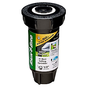 Rain Bird 1802QDSPRS Pressure Regulating (PRS) Professional Dual Spray Pop-Up Sprinkler, 90° Quarter Circle Pattern, 8' - 15' Spray Distance, 2" Pop-up Height , Black