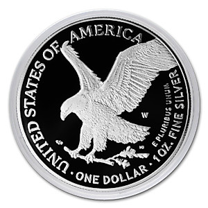 2024 W 1 oz American Silver Eagle Proof Coin in Original United States Mint Packaging (in Capsule) with Certificate of Authenticity $1 PR