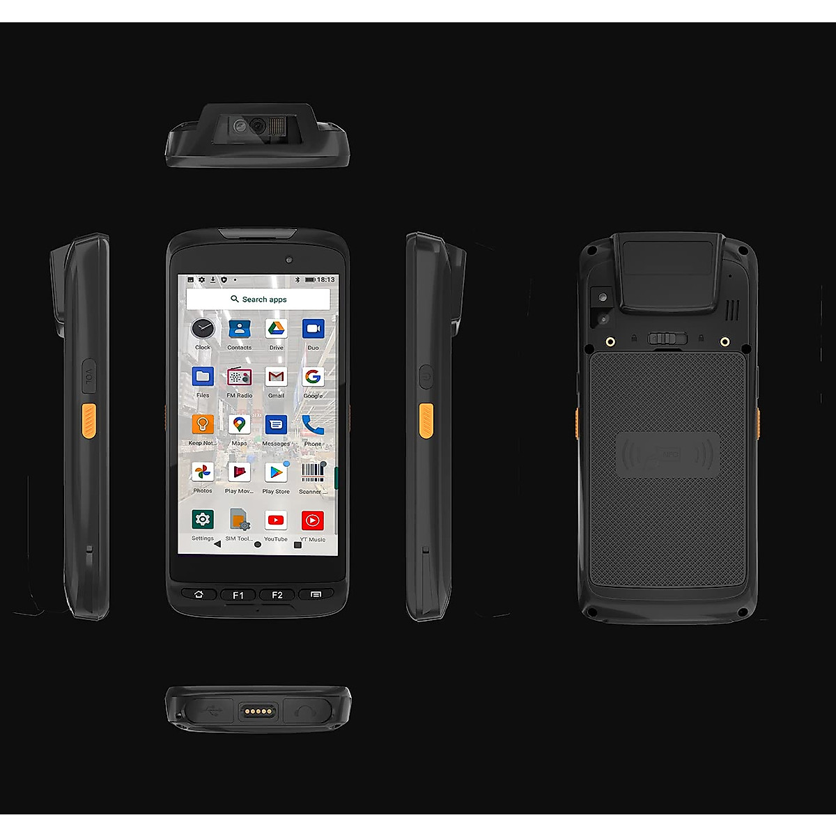 Rugged Android 11 Handheld Barcode Scanner Touch Screen Mobile Computer Portable PDA 1D & 2D Bar Code Reader Wi-Fi & 4G LTE, for Warehouse Inventory Logistics & Assets Tracking