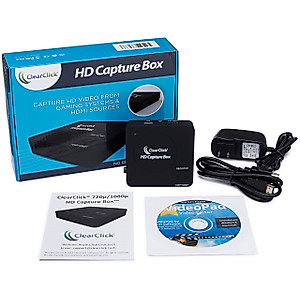 ClearClick HD Capture Box - Capture Video from Gaming Devices & HDMI Sources (No Computer Required)