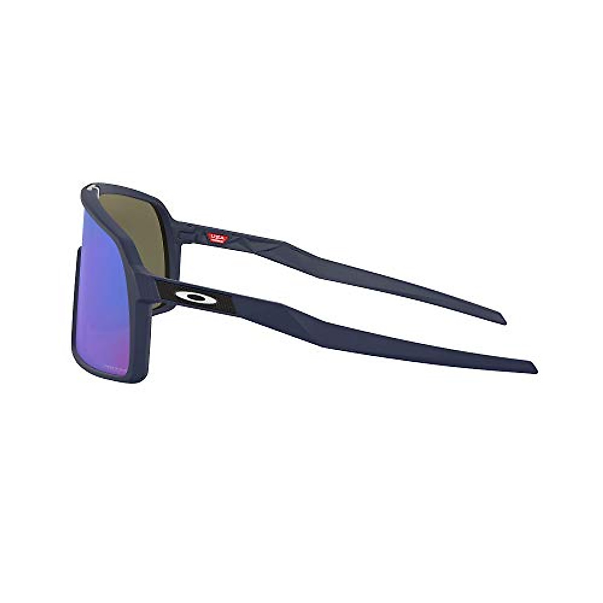 Oakley Men's OO9406A Sutro Low Bridge Fit Rectangular Sunglasses, Matte Navy/Prizm Sapphire, 37 mm