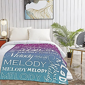 Eikione Personalized Name Blanket for Kids Adults Custom Blankets with Name for Girls Boys Gift Ideas for Birthday Wedding Christmas Valentines Day Children's Day, 60"x50"