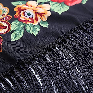 Gudessly Traditional Ukrainian Tassel Scarf Wrap for Women Soft Scarves
