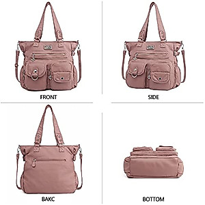 Angelkiss Purses Handbags for Women PU Tote Satchel Bags for Women Pockets Shoulder Bags…