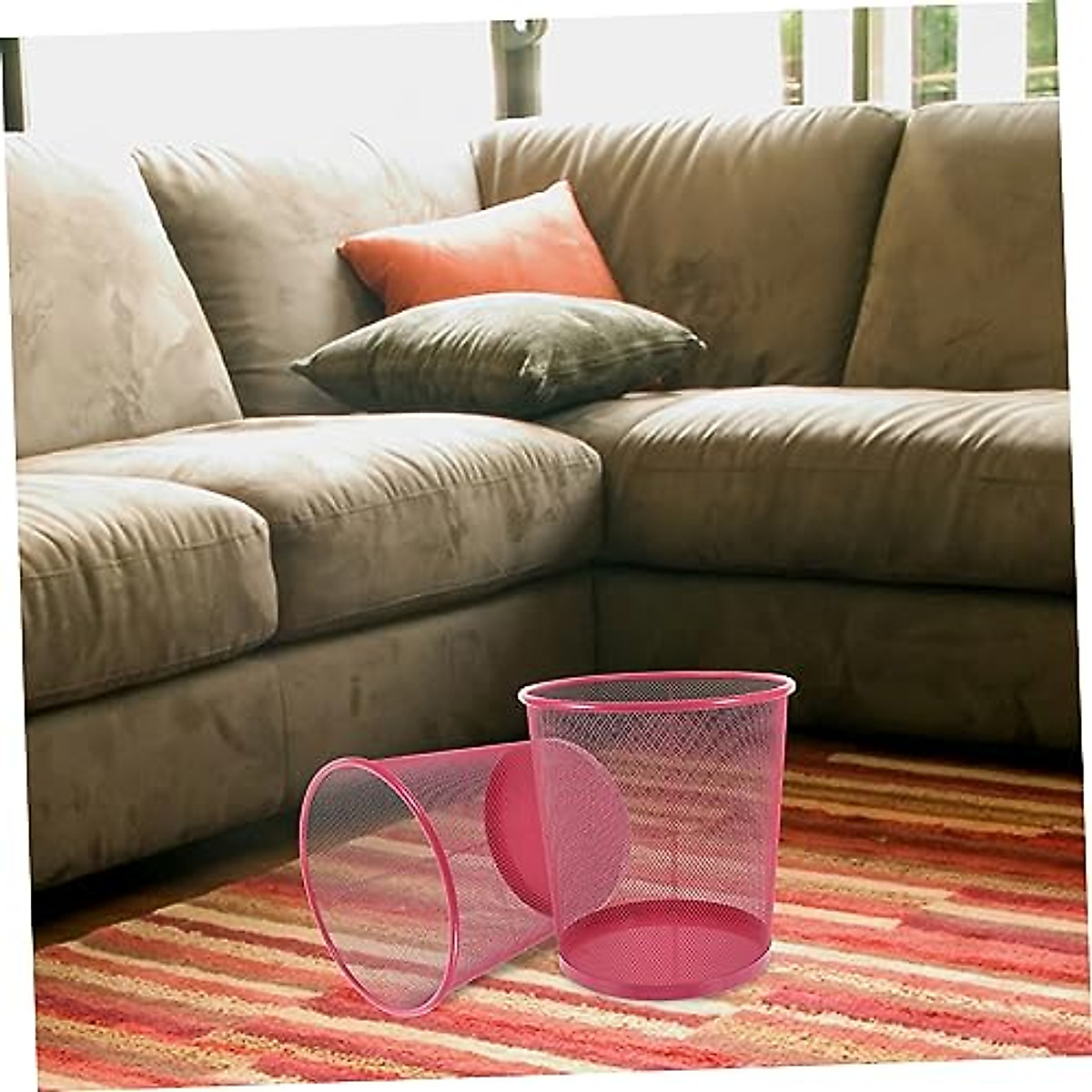 VILLCASE Small Wastebasket Small Metal Trash can Storage Box Trash can Small Trash can Office Trash bin Trash can for Bathroom no Cover Home Field Barbed Wire Storage Bins