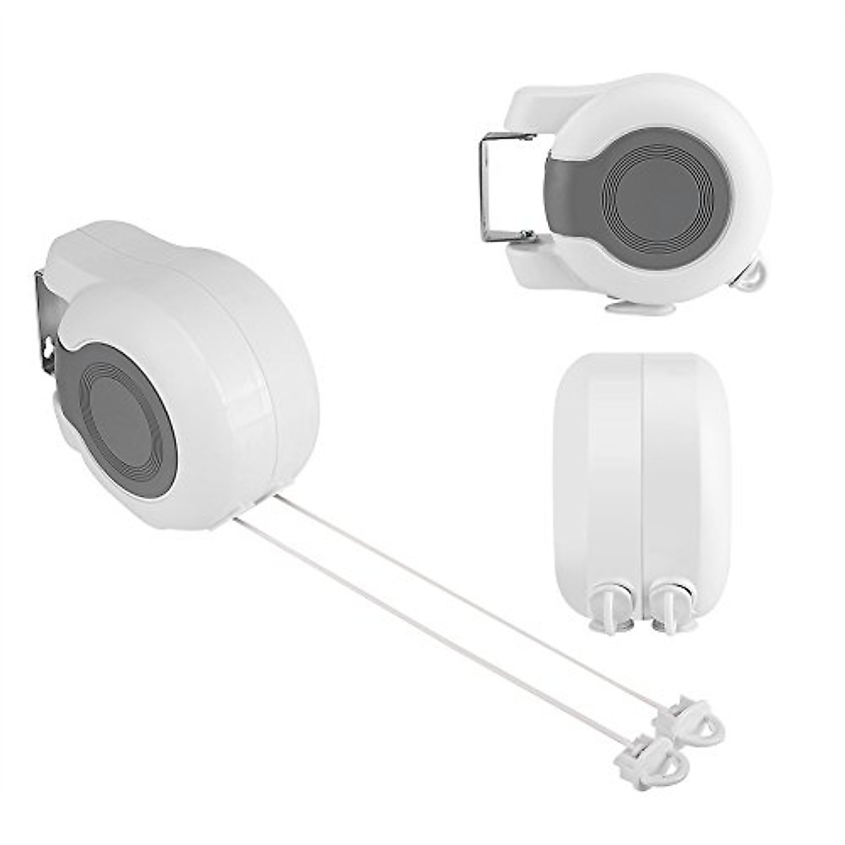 Bracon Retractable Clothesline - 42 Feet Heavy Duty Double Laundry Line Adjustable Clothesline for Wet or Dry Clothes Indoor or Outdoor Easy Installation Drying Clothes Holds Line