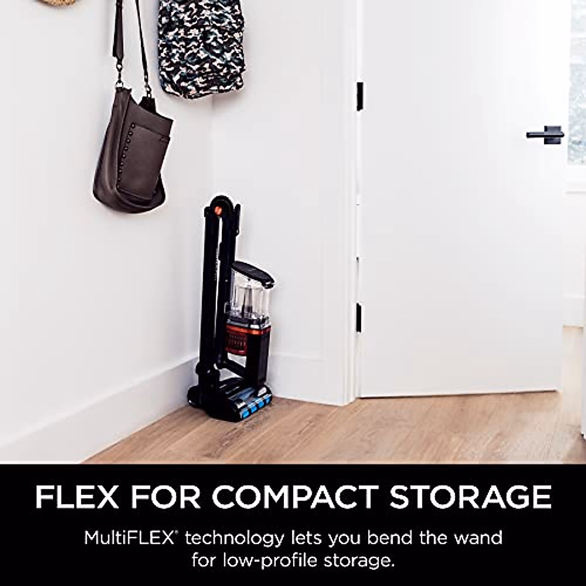 Shark IZ662H Vertex Pro Lightweight Cordless Stick Vacuum with IQ Display, DuoClean PowerFins & MultiFLEX, Includes Crevice Tool, Pet Multi-Tool & Anti-Allergen Dusting Brush, 60min Runtime, Black/Red