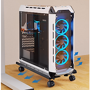 LABOBOLE Computer Tower Stand, PC Tower Stand, CPU Stand with Rolling Caster Wheels, Versatile PC Riser Tower Stand for Floor, Carpet, and Gaming PC Case